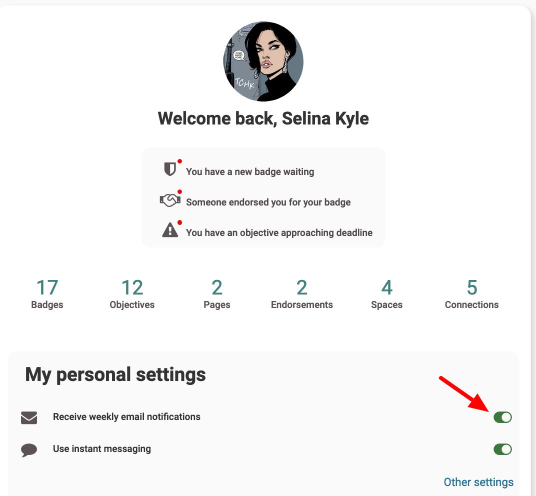 New! Receive your Weekly Summary! - Open Badge Factory